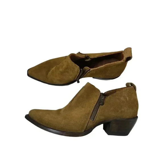 Frye | Shoes | Frye Womens Sacha Moto Shootie Suede Western Boot Size ...
